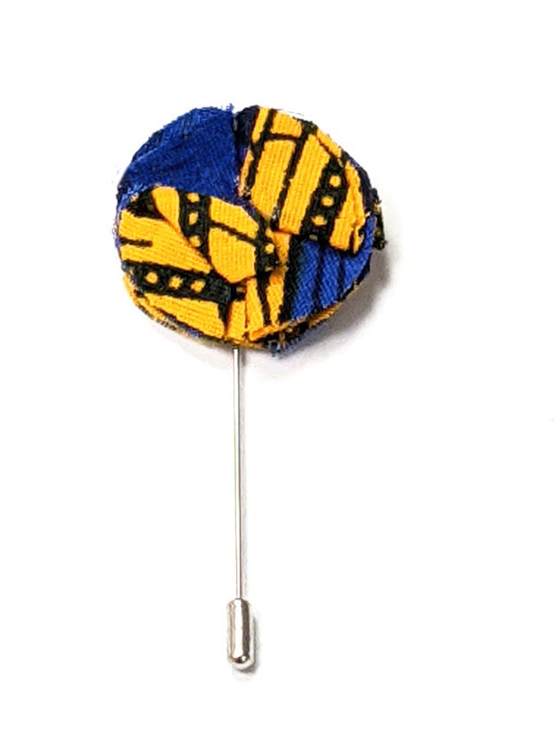 Orange Blue Peacock African Print Lapel Pin-DP3816LP – Dupsie's African Fashion