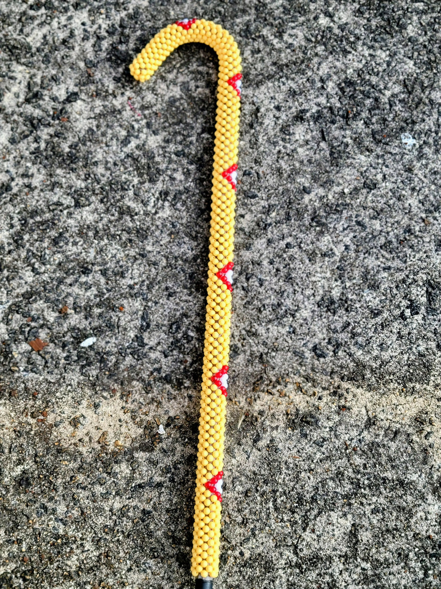 Ike African Coral Beaded Nigerian Igbo cane-DPJC325 – Dupsie's African ...