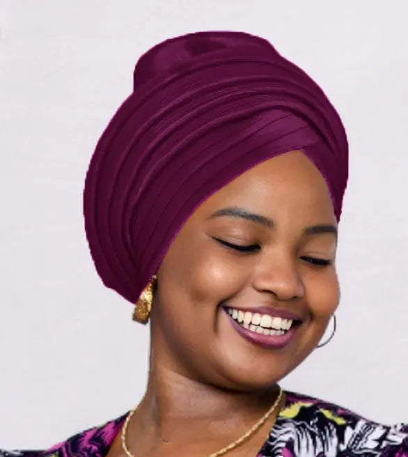 Dupsie's "Amahle" Deep Purple African Head wrap Hat DPNPHH40 – Dupsie's ...
