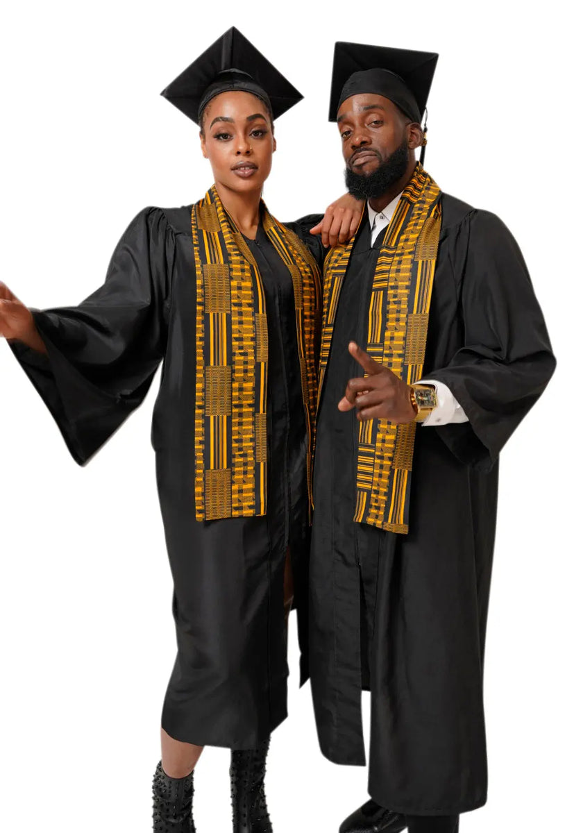 Gold Kente African Print Graduation Stole/Sash DP4091S1 – Dupsie's ...