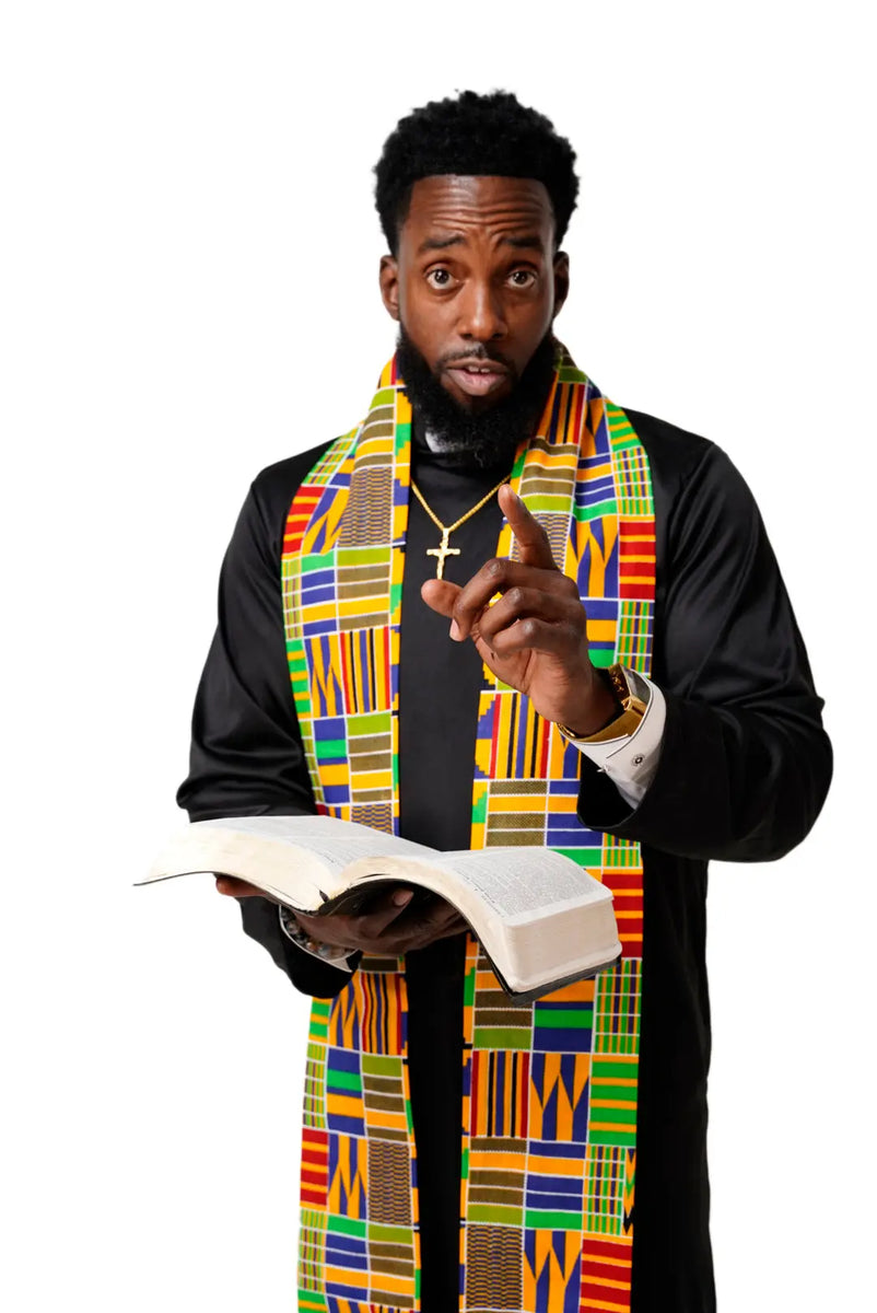 Ahenfo Kente African Print Sash with Fringes DPC4075S - – Dupsie's ...