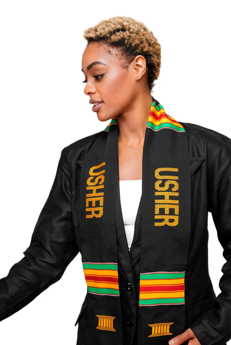 Usher Handwoven Kente Scarf-Sash DP1549 – Dupsie's African Fashion