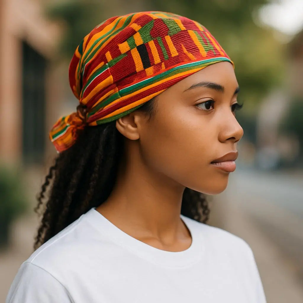 Dupsie's Aowda Kente African Print Bandana DPBD3227 – Dupsie's African ...
