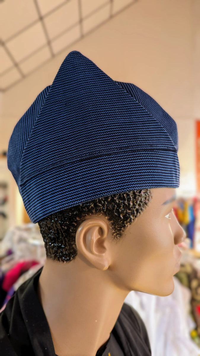 Dupsie's Blue Orin Aso Oke Abeti-Aja Kufi Cap Hat DPHSOB10 – Dupsie's ...