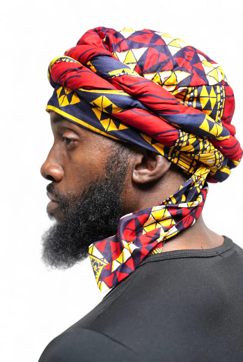 Dupsie's Jalabia Diamond African Print pre-wrapped Turban for men DPH2 ...