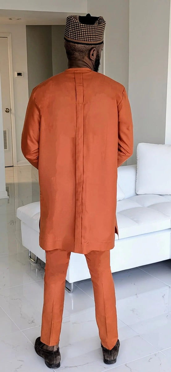 Dupsie's Maidala Burnt-Orange African Senator Dashiki Suit DPASBOLS3 ...