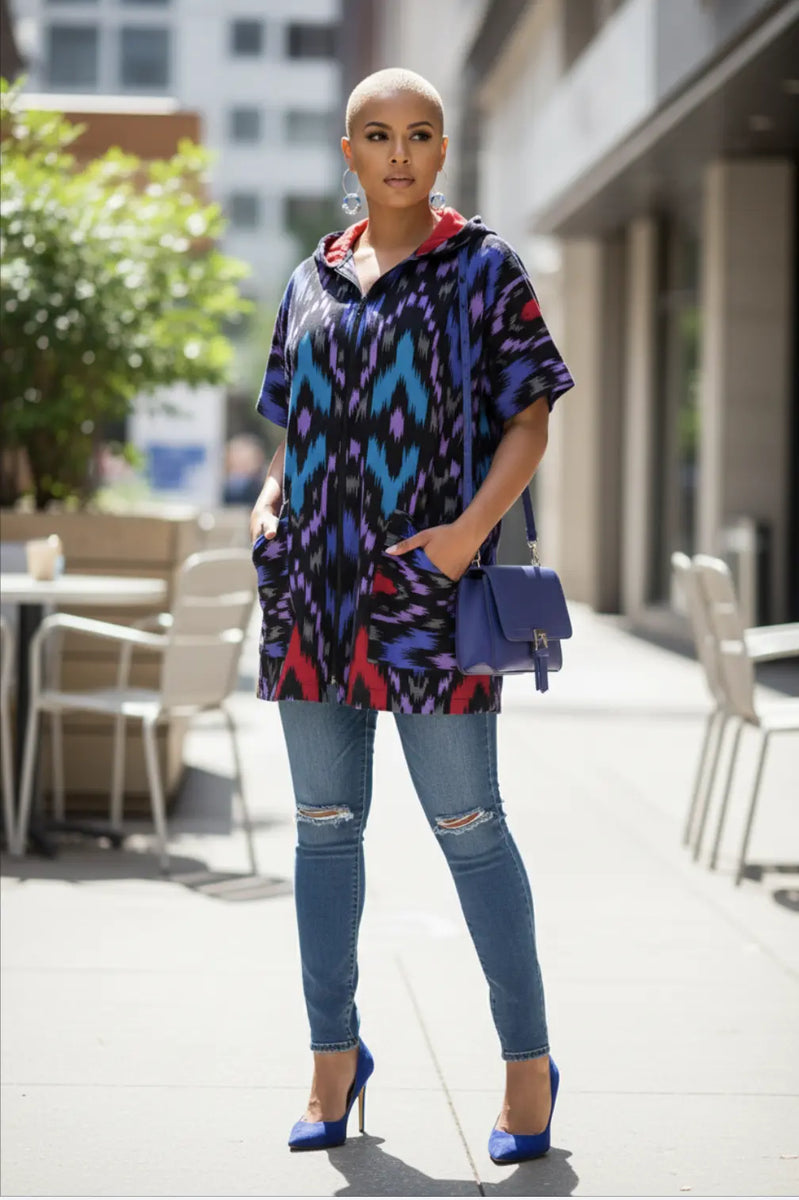 Stylish Aza African Fleece Hoodie Top - A Bold Expression of Ancestral ...