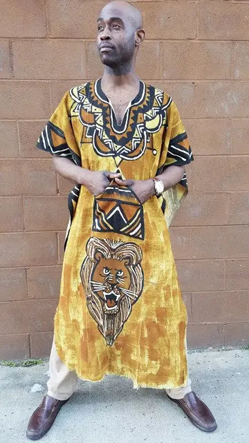 Lion King mufasa hand-made mud cloth poncho robe-dp3803m – Dupsie's ...