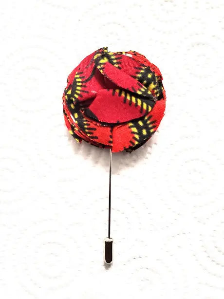 Red and Black African Print Lapel Pin-DP3815RLP – Dupsie's African Fashion