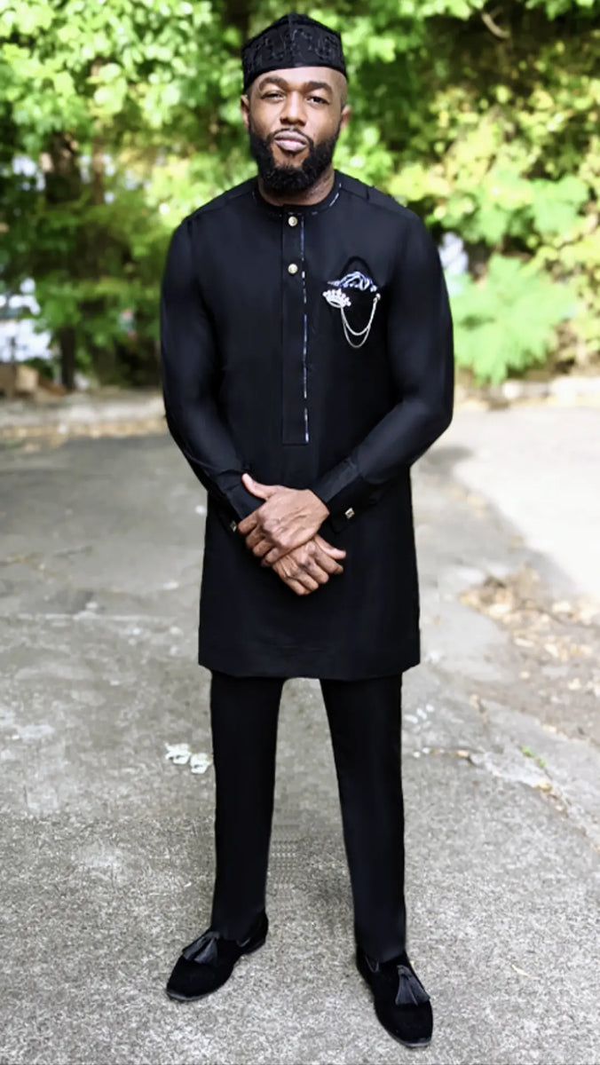 Ansah Black African Senator Dashiki Suit and Pants-DPSNT50 – Dupsie's ...